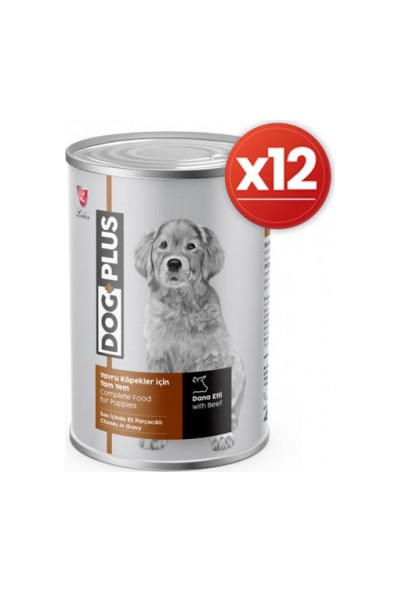 Dogplus Biftekli Yavru Köpek Konservesi 415 gr x 12 Adet