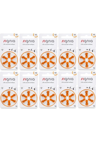 Signia 13 Numara Işitme Cihazı Pili 60'lı Signia 13 Numara Işitme Cihazı Pili 60'lı