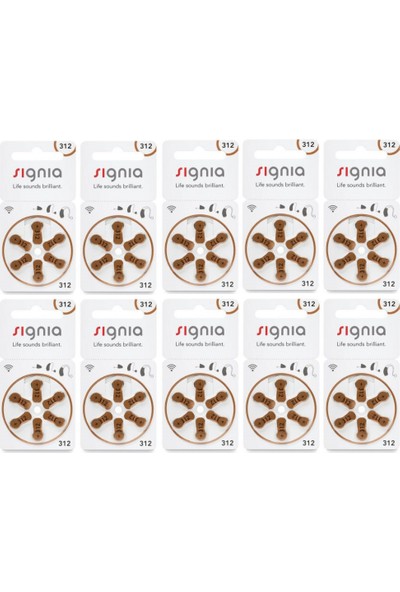 Signia 312 Numara Işitme Cihazı Pili 60'lı