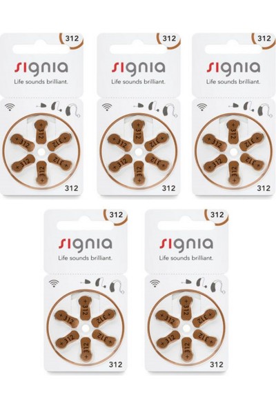 Signia 312 Numara Işitme Cihazı Pili 30'lu