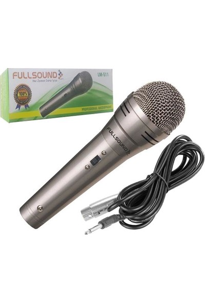 Fullsound LM-511 Metal Gövdeli Kablolu El Mikrofonu - 3m Fullsound LM-511 Metal Gövdeli Kablolu El Mikrofonu - 3m