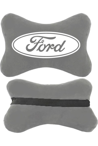1Araba 1Ev Ford Edge Oto Koltuk Boyun Yastığı Gri 2 Adet