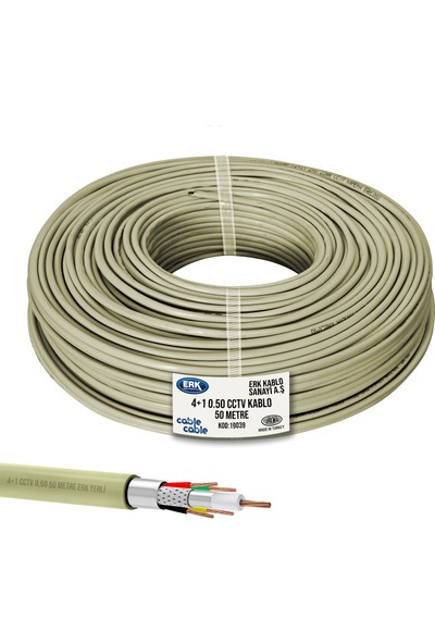Cable Cable 4+1 CCTV 0.50 Kamera Kablosu - 50M Cable Cable 4+1 CCTV 0.50 Kamera Kablosu - 50M