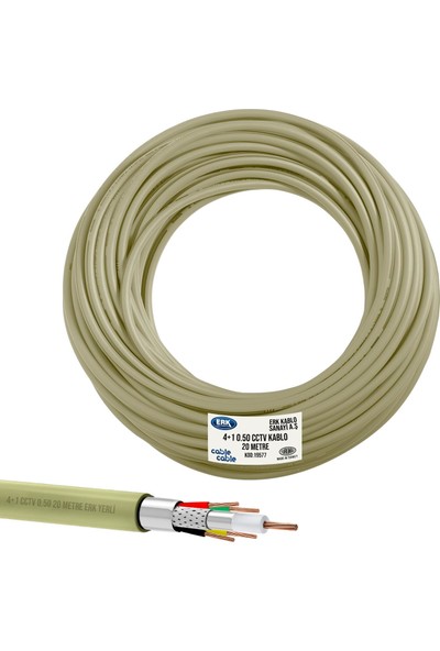 Cable Cable 4+1 CCTV 0.50 Kamera Kablosu - 20M Cable Cable 4+1 CCTV 0.50 Kamera Kablosu - 20M