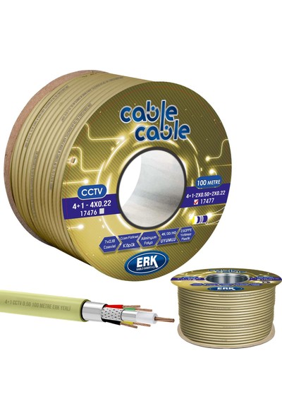 Cable Cable Cable Cable 4+1 CCTV 0.50 Kamera Kablosu - 100M Cable Cable Cable Cable 4+1 CCTV 0.50 Kamera Kablosu - 100M