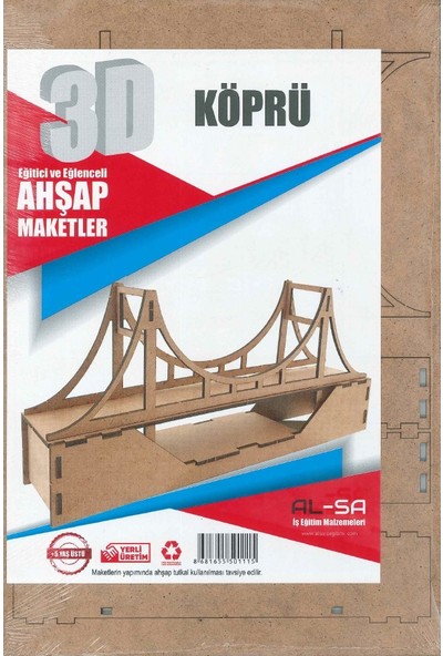 Alsa Eğitici ve Eğlenceli Ahşap Maket Köprü