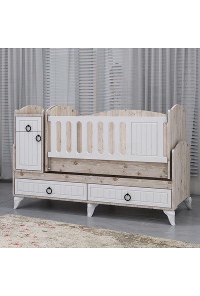 Garaj Home Sude Beyaz Membran Country Asansörlü Beşik