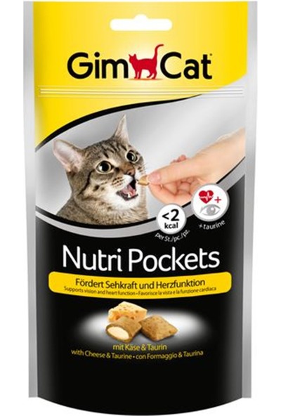 Gimcat Nutri Pockets Peynirli ve Taurinli Kedi Ödülü 60 gr Gimcat Nutri Pockets Peynirli ve Taurinli Kedi Ödülü 60 gr