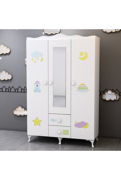 Garaj Home Uykucu 3 Kapaklı Dolap