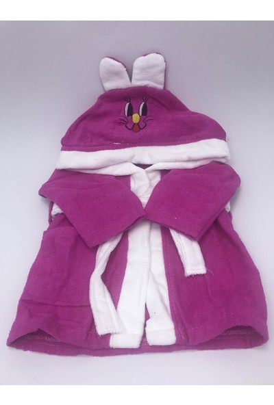 Newhome Kadife Kapüşonlu Çocuk Bornozu