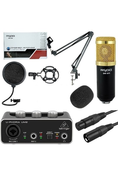 Provoice Audio Gold Studyo Ses Kayıt Paketi SİYAH Provoice Audio Gold Studyo Ses Kayıt Paketi SİYAH