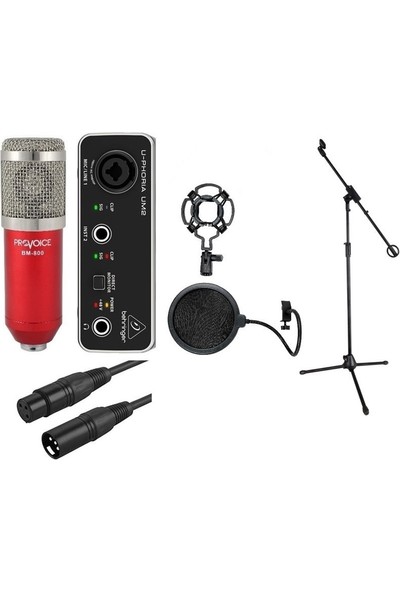 Behringer Bronz Ev Studyo Kayıt Paketi KIRMIZI