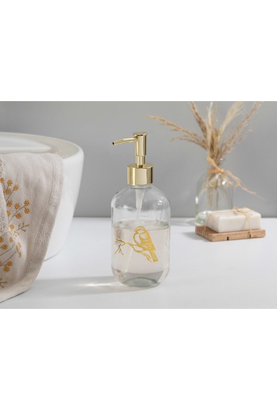 English Home Birdy Cam Banyo Sıvı Sabunluk 7,2X18,5 cm Gold English Home Birdy Cam Banyo Sıvı Sabunluk 7,2X18,5 cm Gold