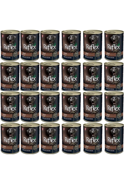 Reflex Plus Biftekli Dana Etli Köpek Konservesi 400 gr x 24 Adet Reflex Plus Biftekli Dana Etli Köpek Konservesi 400 gr x 24 Adet