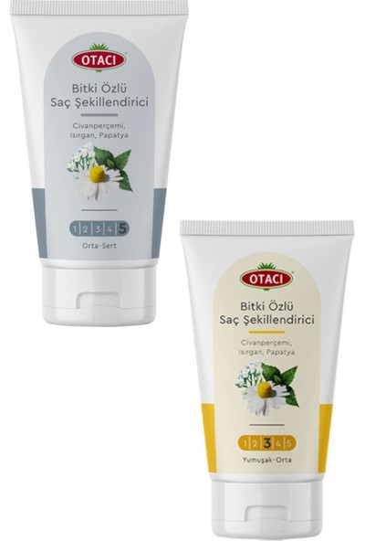 Otacı Bitkisel Saç Şekillendirici Orta-Sert + Yumuşak-Orta Set