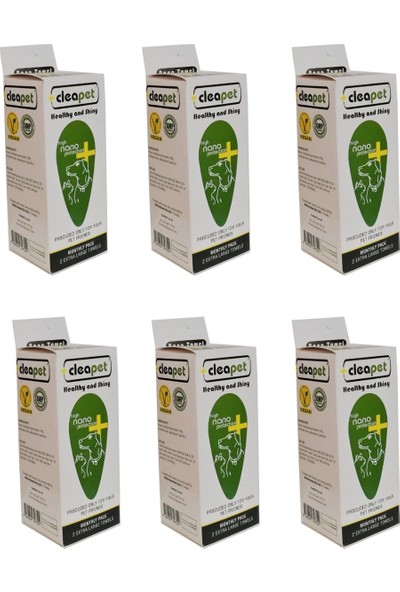 Cleapet Köpek ve Kedi Koku Giderici Deri ve Tüy Bakım Havlusu 6 Kutu 12 Havlu