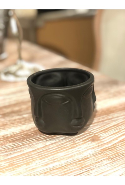 Lamedore Havelka Buddha Suratlı Siyah Dekoratif Küçük Boy Vazo Lamedore Havelka Buddha Suratlı Siyah Dekoratif Küçük Boy Vazo