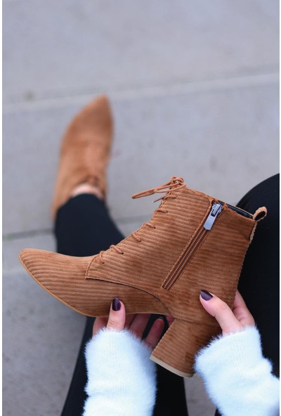 Dugi Shoes Moskova Taba Fitilli Bootie Dugi Shoes Moskova Taba Fitilli Bootie