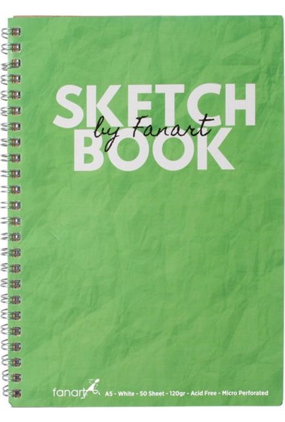 Fanart Academy Sketchbook A5 Spiralli Eskiz Defteri Yeşil
