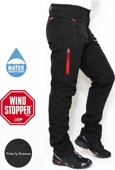 Mudwıll Softshell 600201 Siyah Kırmızı Fermuar