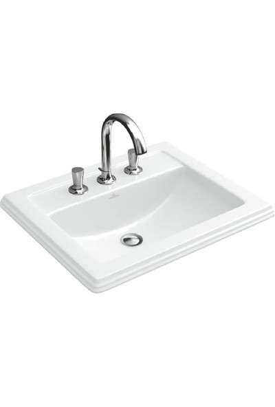 Villeroy Boch VB7102A1R1 Hommage Dikdörtgen Gömme Lavabo Taşma Delikli Alpin Beyaz Ceramicplus 3 Batarya Delikli 63X52,5 Villeroy Boch VB7102A1R1 Hommage Dikdörtgen Gömme Lavabo Taşma Delikli Alpin Beyaz Ceramicplus 3 Batarya Delikli 63X52,5