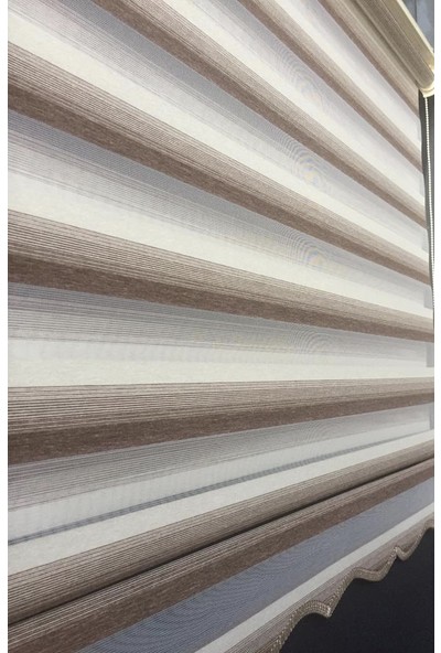 Yağmur Zebra Kahve Renk Geçişli Zebra Stor Perde Yağmur Zebra Kahve Renk Geçişli Zebra Stor Perde