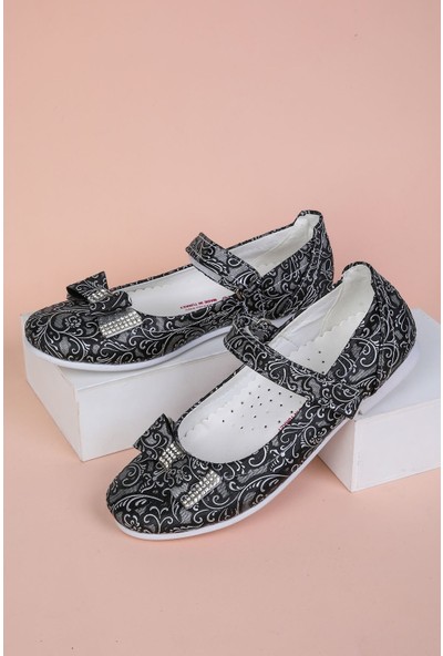 Gimer Avm Siyah Sarmaşık Kız Çocuk Babet