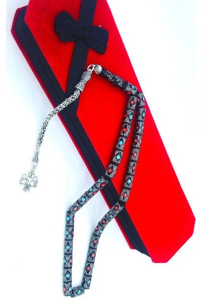 Abbas Shop 925 Ayar Gümüş Püsküllü Firuze Mercan Işleme Kesme Oltu Taşı Tesbih 7-11 mm Abbas Shop 925 Ayar Gümüş Püsküllü Firuze Mercan Işleme Kesme Oltu Taşı Tesbih 7-11 mm