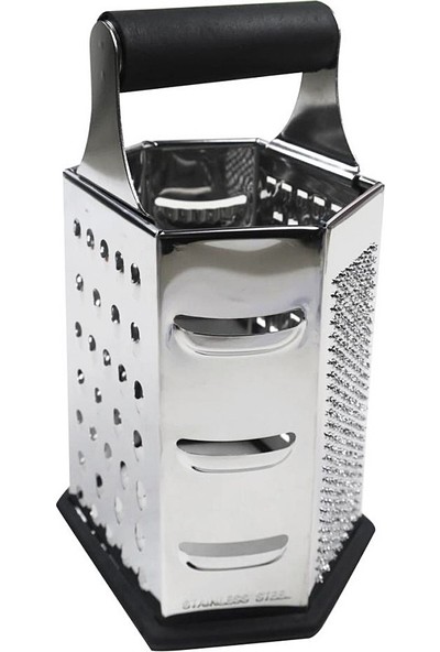 Miazze Paslanmaz Çelik Altıgen Inox Kaymaz Silikonlu Rende 23 cm