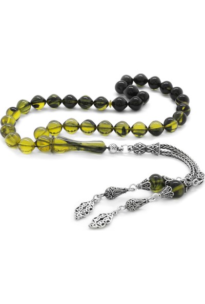 Alis Silver 925 Ayar Gümüş Püsküllü Istanbul Kesim Süzme Sarı Ateş Kehribar Tesbih Alis Silver 925 Ayar Gümüş Püsküllü Istanbul Kesim Süzme Sarı Ateş Kehribar Tesbih