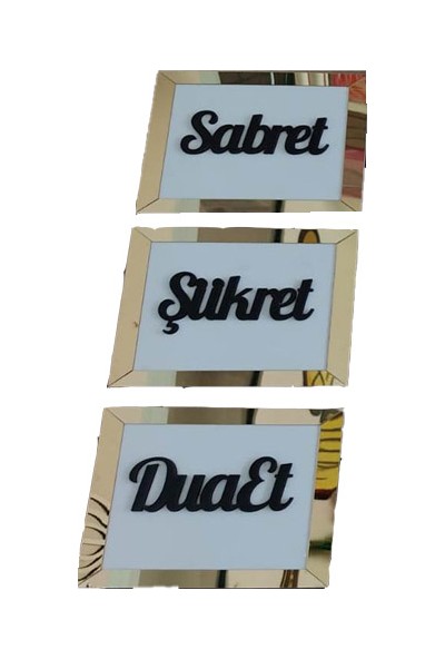 Yoko 3D Sabret Şükret Dua Et 3'lü Set Yoko 3D Sabret Şükret Dua Et 3'lü Set