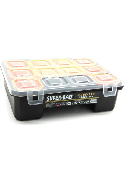 Süper Bag CUBE-100 Organizer Balıkçı Malzeme Kutusu Süper Bag CUBE-100 Organizer Balıkçı Malzeme Kutusu