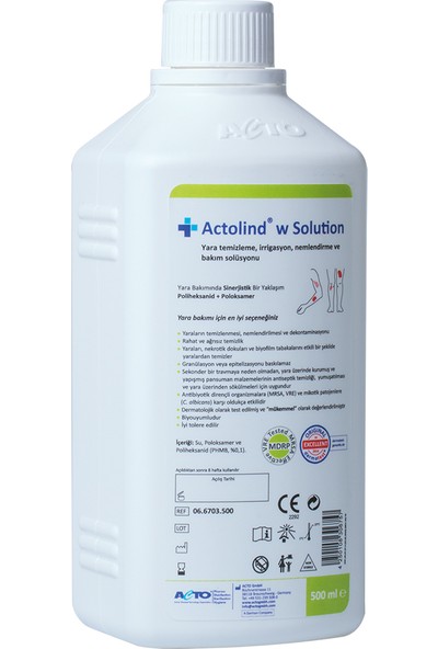 Acto Yara Bakım Solüsyonu Actolind W Solution 500 ml Acto Yara Bakım Solüsyonu Actolind W Solution 500 ml