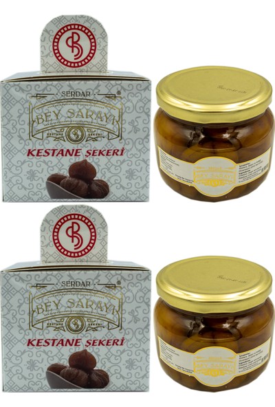 serdar bey sarayı Cam Kavanoz Kestane Şekeri 700 gr x 2