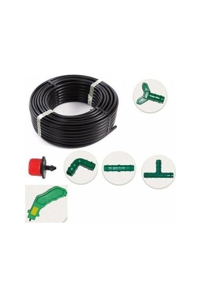 Serdrip Damlama Sulama Hortum Seti Deliksiz 200 mt Serdrip Damlama Sulama Hortum Seti Deliksiz 200 mt
