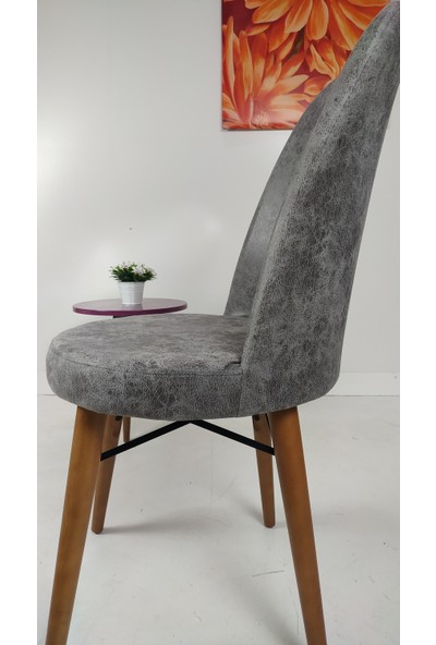 Erva Ceviz Ağaç Ayaklı Gold Sandalye Erva Ceviz Ağaç Ayaklı Gold Sandalye