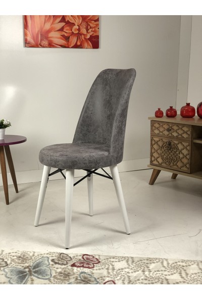 Erva Beyaz Ağaç Ayaklı Gold Sandalye Erva Beyaz Ağaç Ayaklı Gold Sandalye