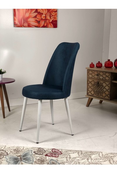 Erva Beyaz Metal Ayaklı Gold Sandalye