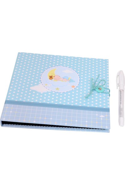 Nobbystar Isimli 12 Yapraklı Beyaz Kalemli Uykucu Figür Erkek Bebek Anı Defteri