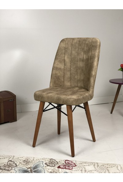 Erva Ceviz Ağaç Ayaklı Luna Sandalye