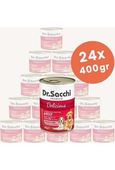 Dr.sacchi Sığır Etli Yetişkin Köpek Konservesi 24X400 gr Dr.sacchi Sığır Etli Yetişkin Köpek Konservesi 24X400 gr