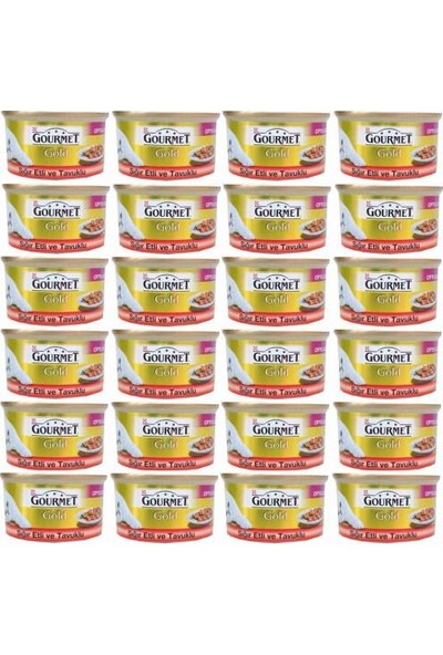 Gourmet Gold Sığır Etli ve Tavuklu Yetişkin Kedi Konservesi 85 gr x 24 Adet Gourmet Gold Sığır Etli ve Tavuklu Yetişkin Kedi Konservesi 85 gr x 24 Adet