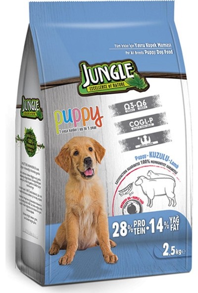 Jungle Kuzu Etli Yavru Köpek Maması 2.5 kg Jungle Kuzu Etli Yavru Köpek Maması 2.5 kg