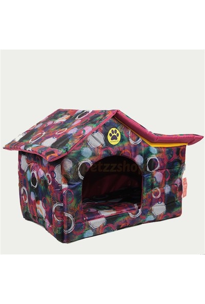 Lavista Çatılı Kedi ve Köpek Evi Gökkuşagı