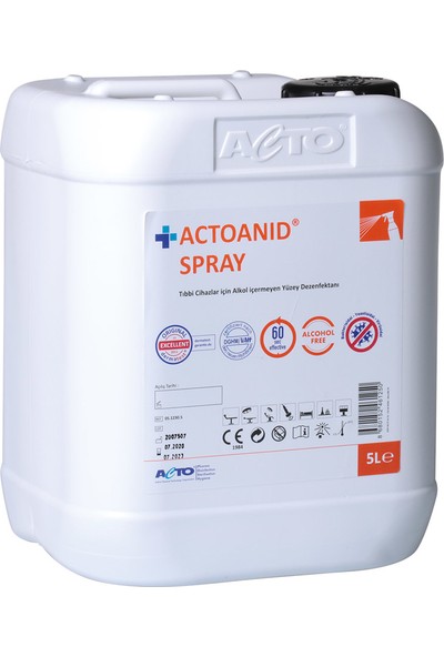 Actoanıd® Spray 5 lt Yer ve Yüzey Dezenfektanı