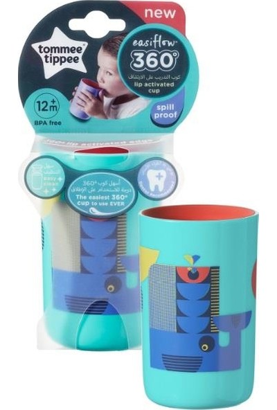 Tommee Tippee 360 Derece Desenli Bardak 250 ml - Yeşil