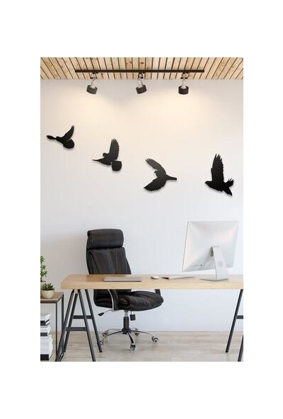 Yoko 4lü Kuş Duvar Dekor Süsü, Ahşap Dekoratif Tablo, Lazer Kesim Yoko 4lü Kuş Duvar Dekor Süsü, Ahşap Dekoratif Tablo, Lazer Kesim
