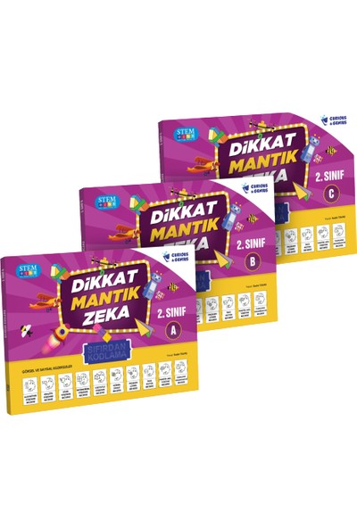 Curious&Genius 2. Sınıf İçin Sıfırdan Kodlama Seti 3 Kitap Dikkat Mantık Zeka Curious&Genius 2. Sınıf İçin Sıfırdan Kodlama Seti 3 Kitap Dikkat Mantık Zeka