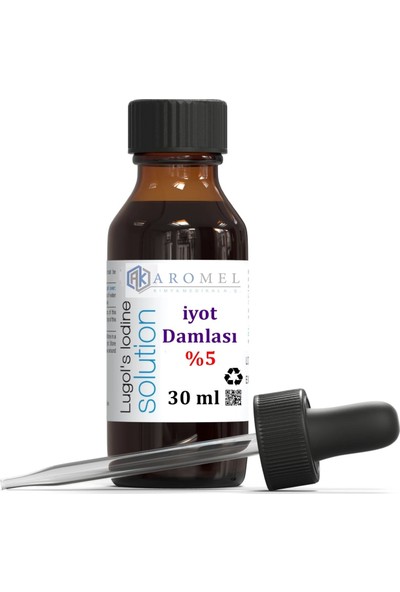 Aromel Lugol Çözeltisi %5 Lik | 30 ml | Iyot Lugol Solusyonu Aromel Lugol Çözeltisi %5 Lik | 30 ml | Iyot Lugol Solusyonu