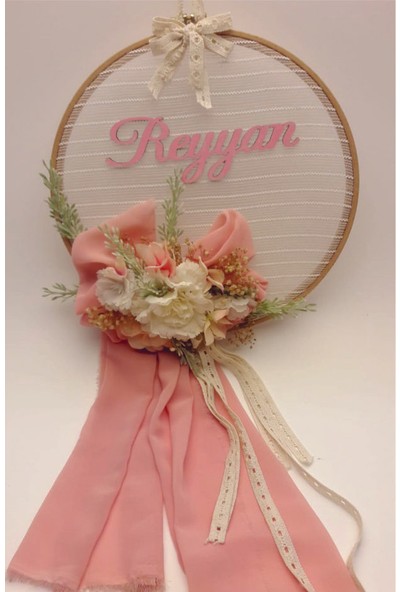 Naciden Özel Tasarım Kız Bebek Tüllü Kapı Süsü Naciden Özel Tasarım Kız Bebek Tüllü Kapı Süsü